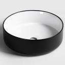 Runt handfat 36cm | Trendig svartvit design | Keramik/porslin | Outl1