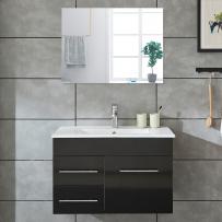 Liten kommod 40cm | Nedsänkt handfat | Vilmer svart | Outl1