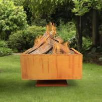 Eldstad med bord Cortenstål - 40-70 % lägre pris - Outl1