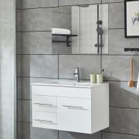 Liten kommod 40cm | Nedsänkt handfat | Vilmer svart | Outl1