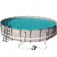 Bestway pool ovan mark 4,3x2,5m - 1m djup | Power Steel Oval (56620)