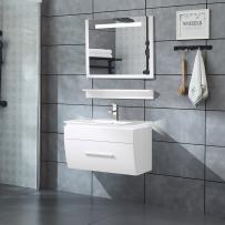 Liten kommod 40cm | Nedsänkt handfat | Vilmer svart | Outl1