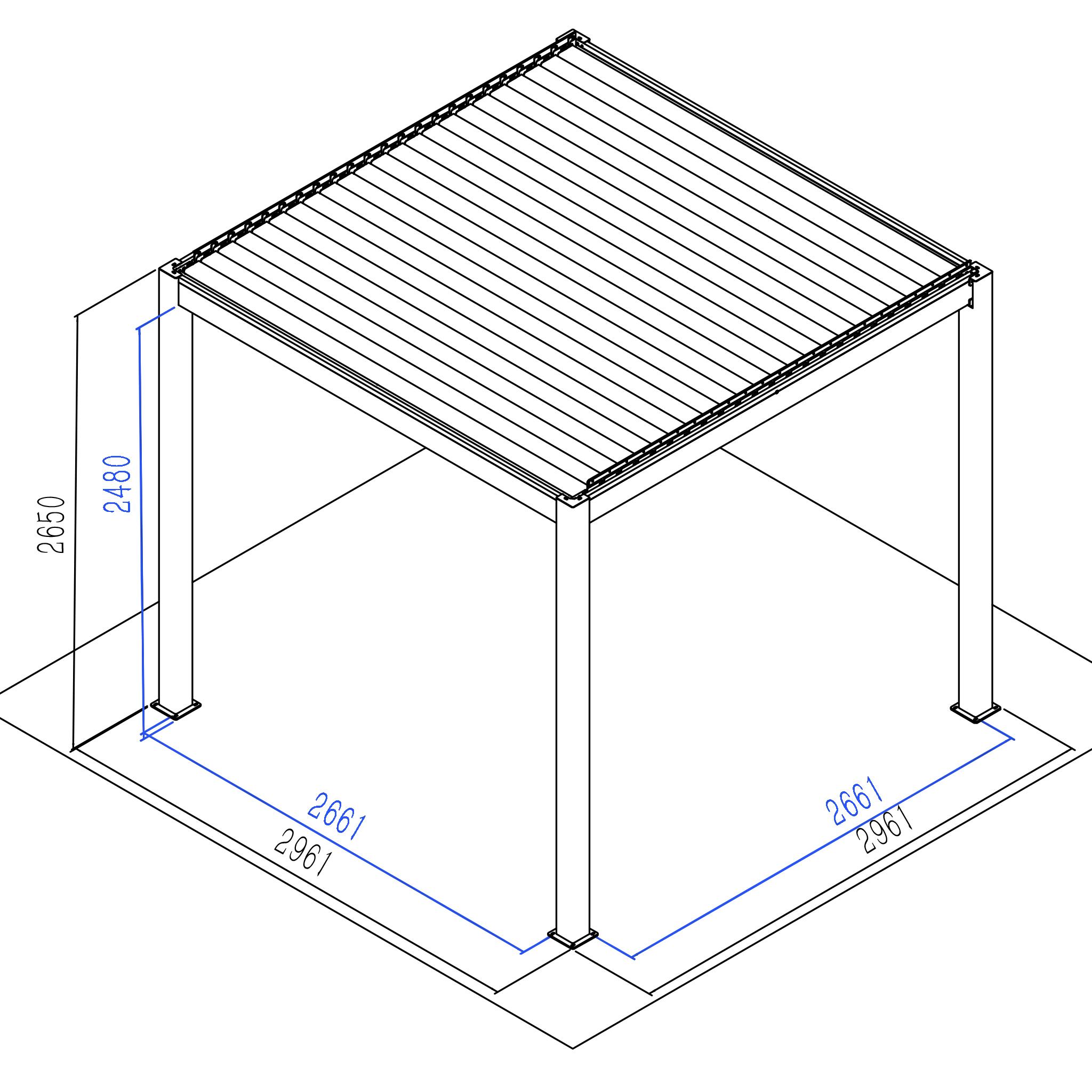 Motordriven premium-pergola i aluminium | Lägsta pris på Outl1