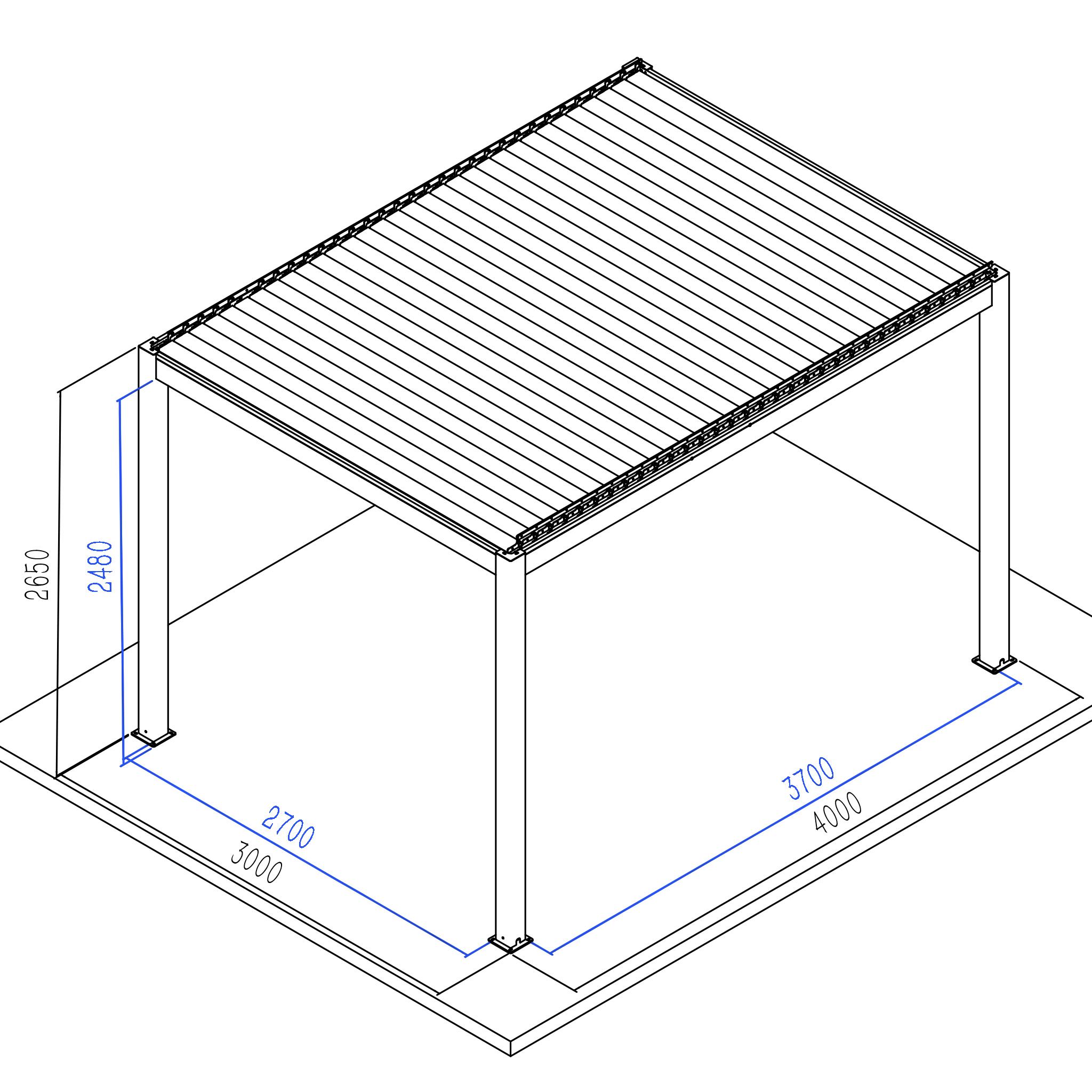 Pergola Premium 4x3m | Motordrivet lamelltak | Vit | Köp på Prisklog