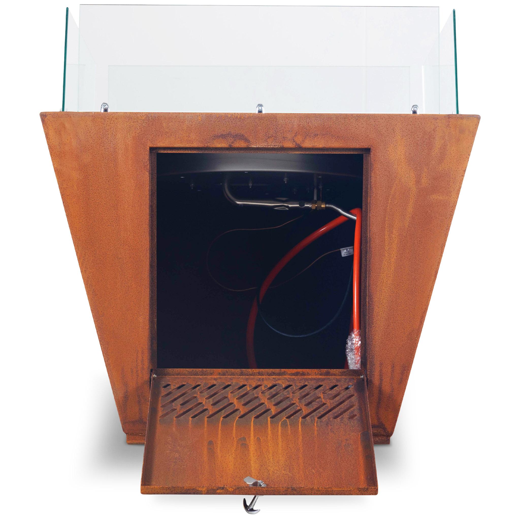 Gasoldriven eldstad i cortenstål | För utomhusmiljö | Husum | Outl1