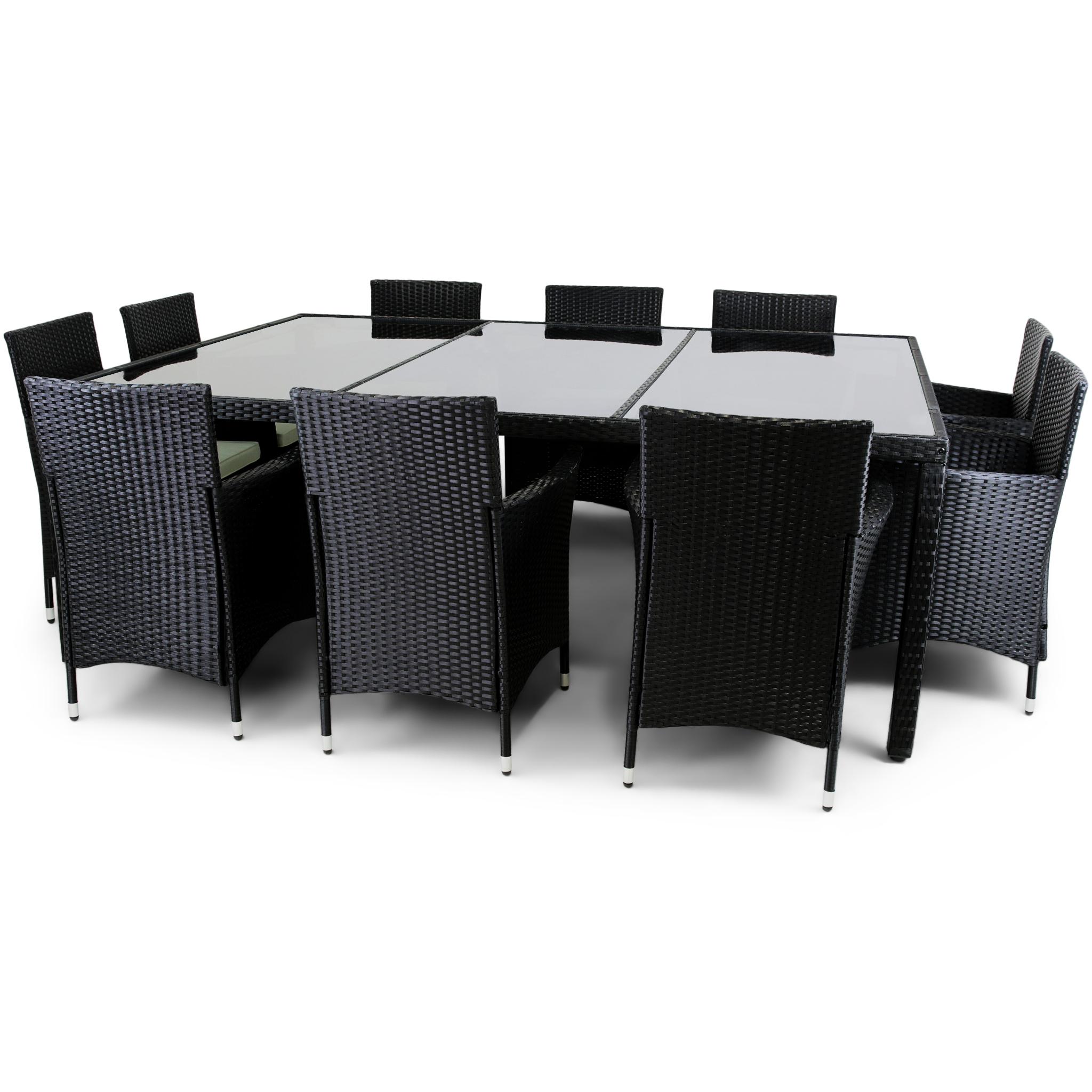 Stor matgrupp utemöbler 220x160cm | 10 stolar | Lyfco Särö | Outl1