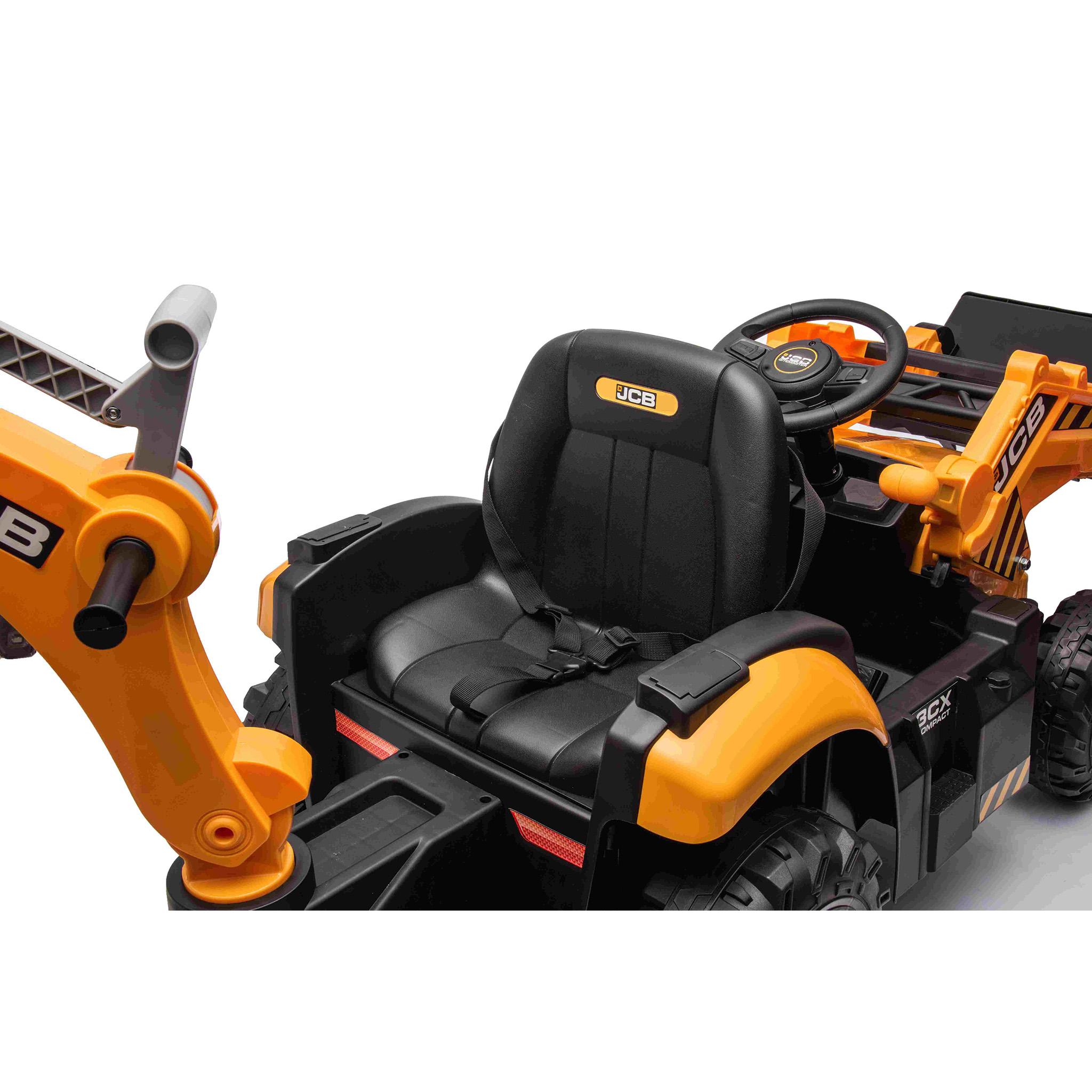 Elbil Traktor för barn med 2 grävskopor | JCB