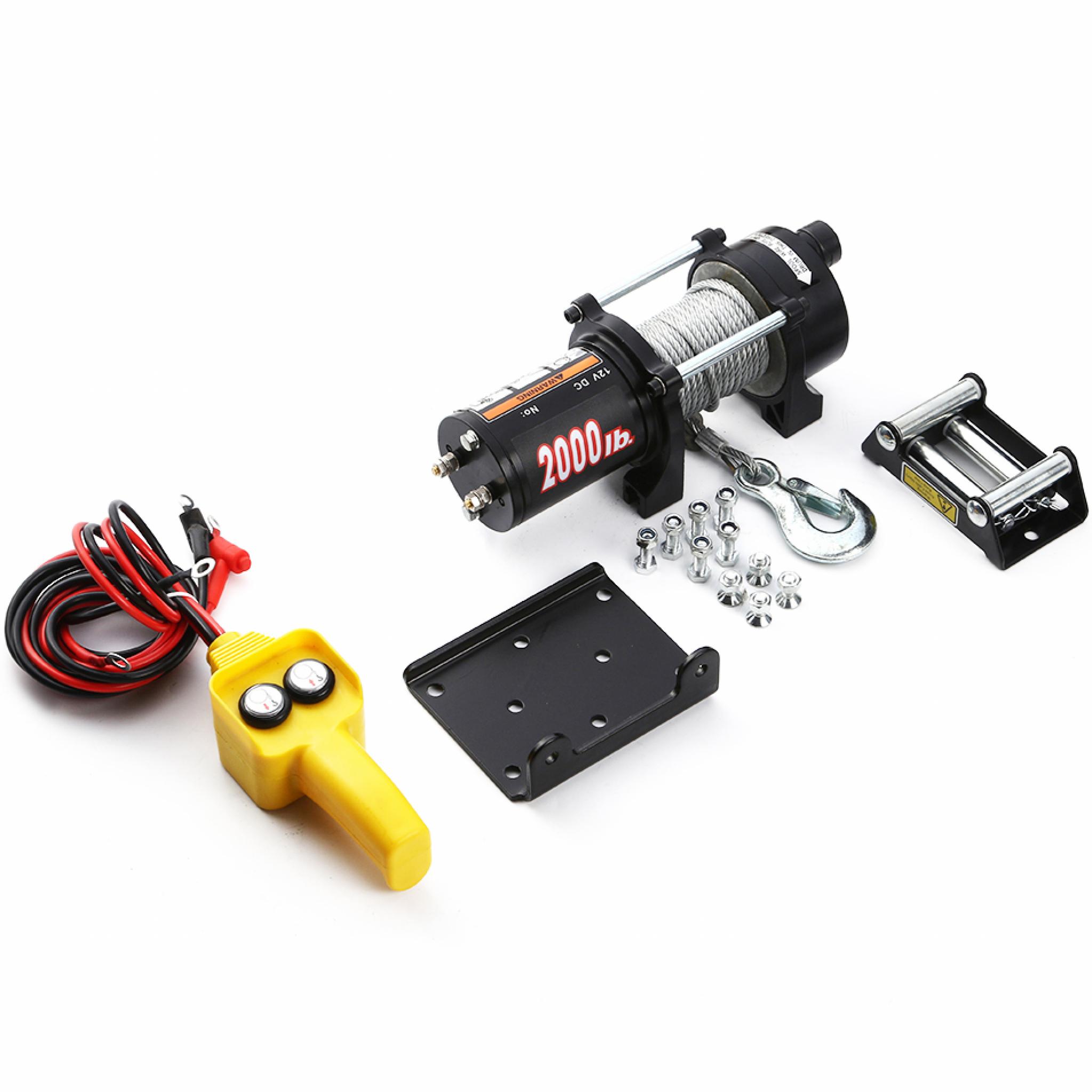 Elektrisk vinsch 12V för ATV, båttrailer, mm | Dragkapacitet 907kg