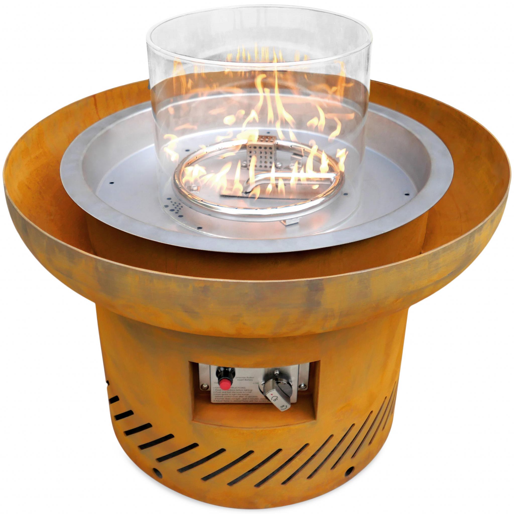 Gasoldriven eldstad i cortenstål | För utomhusmiljö | Dorotea | Outl1