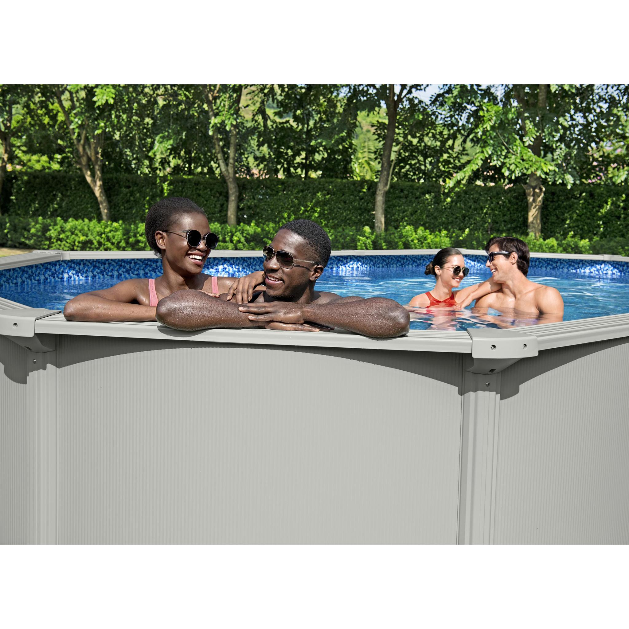 Bestway stålväggspool 6,1x3,6m - 1,2m djup | Hydrium Pool set (56369)