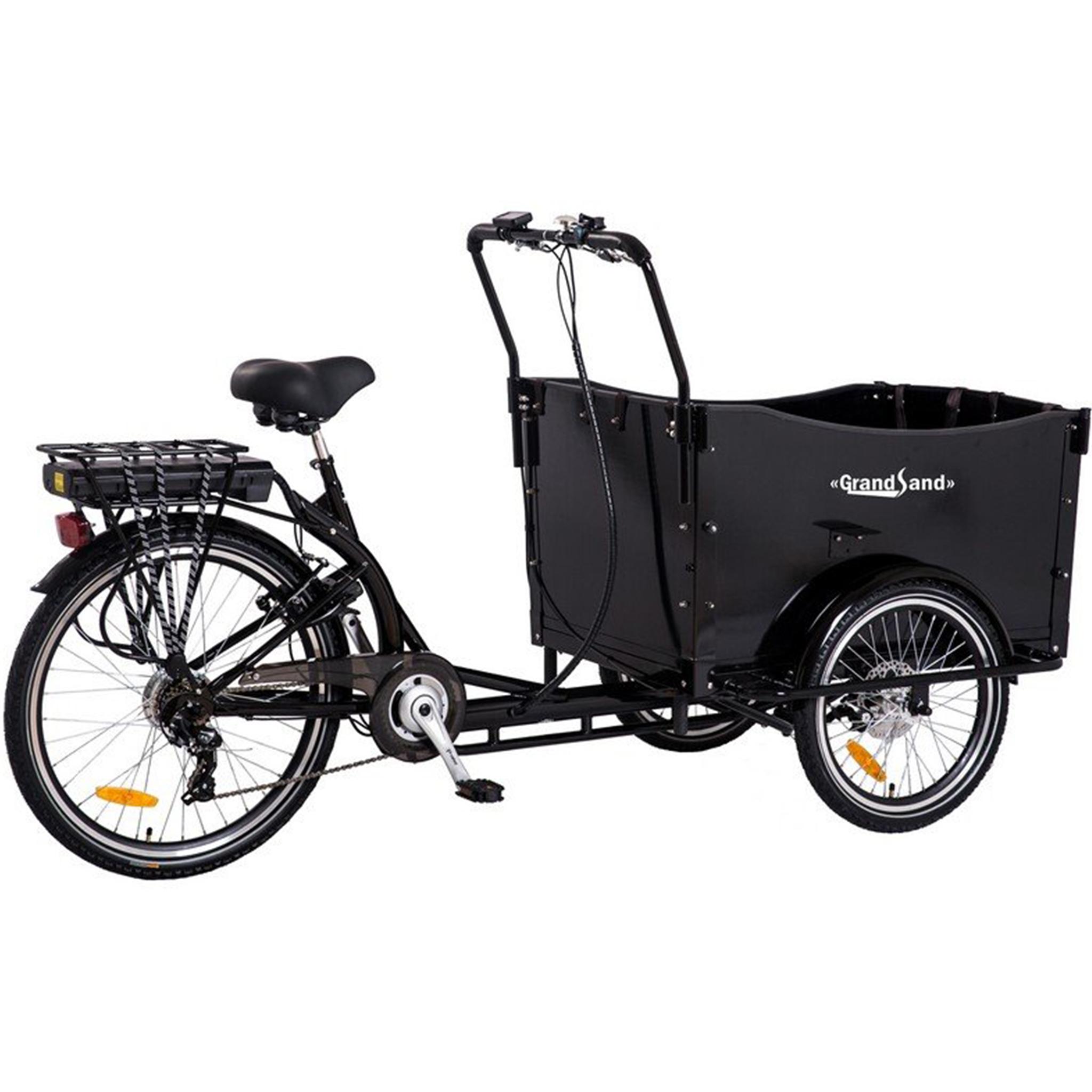 Lådcykel El | 6 växlar | 250W - 12,8Ah Panasonic litiumbatteri - Svart