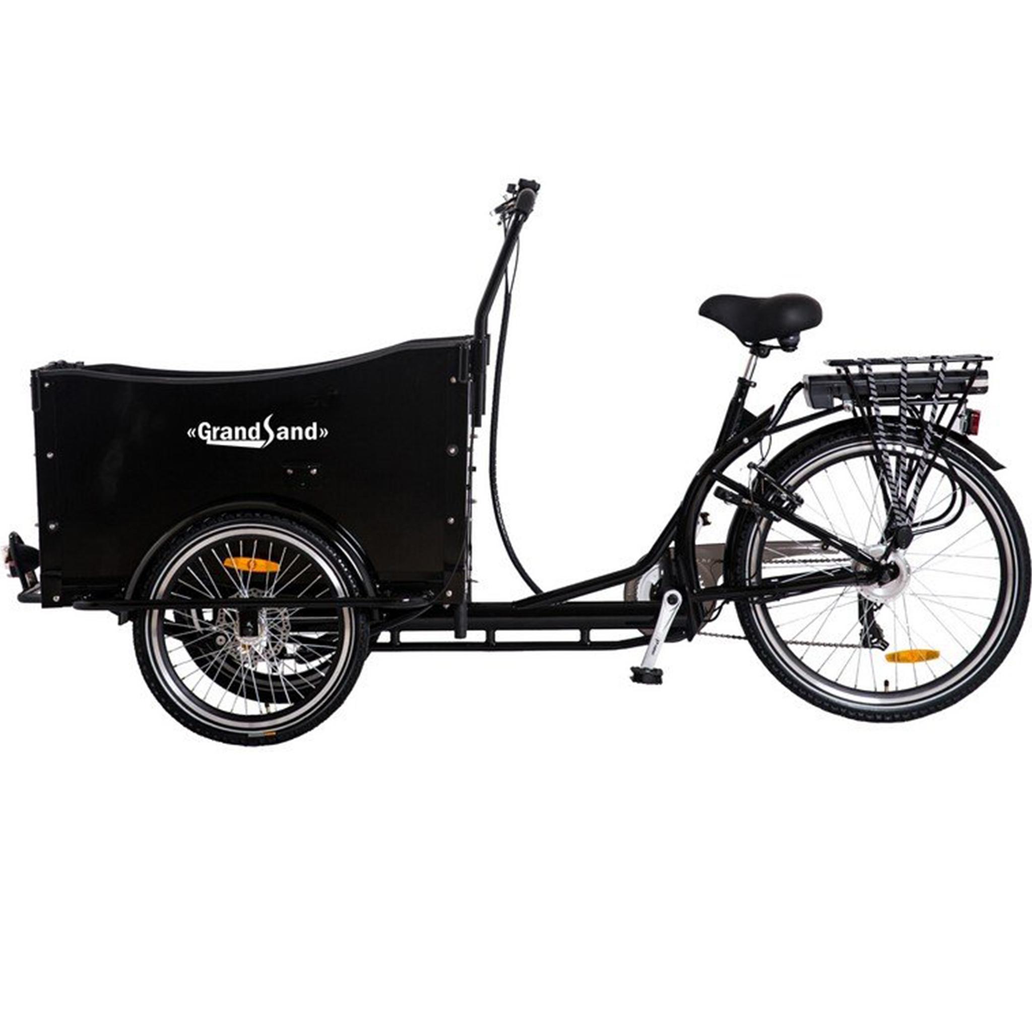 Lådcykel El | 6 växlar | 250W - 12,8Ah Panasonic litiumbatteri - Svart