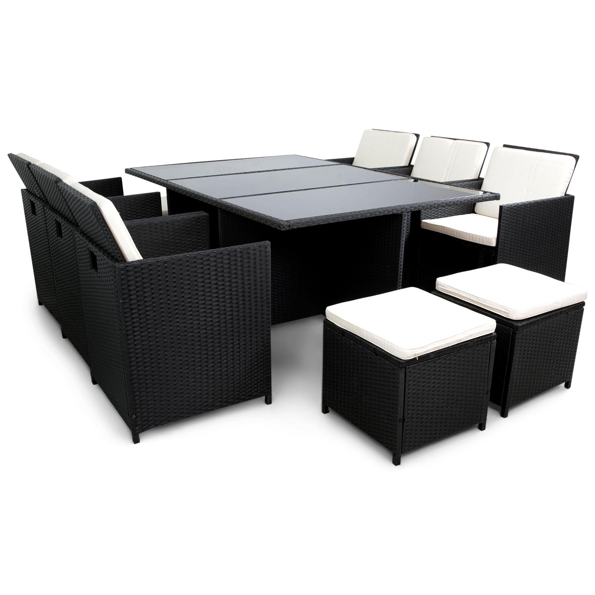 Matgrupp utemöbler | 10 sittplatser | Konstrotting | Lyfco Skärhamn