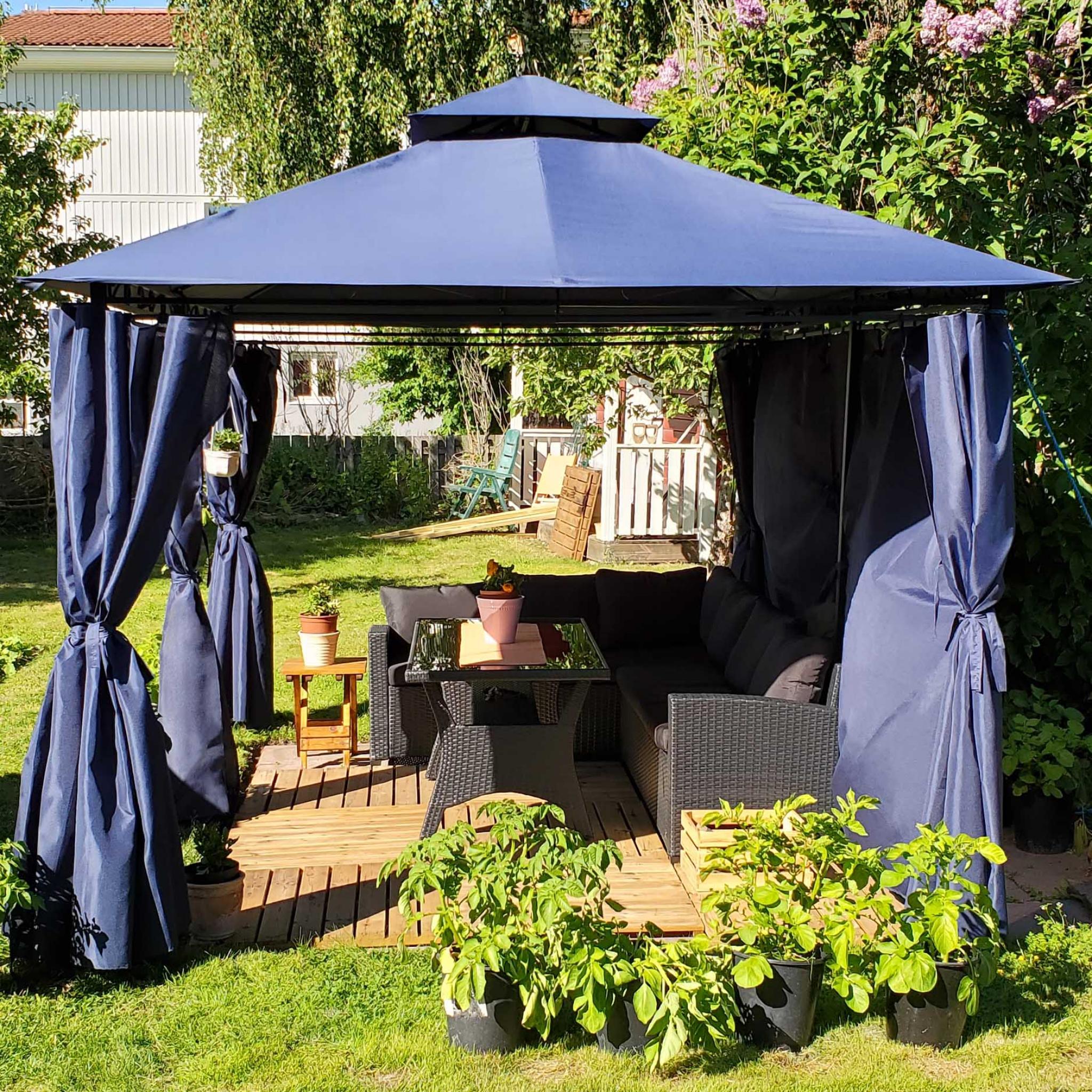 Paviljong till uteplats 4x3m - Lägst pris hos Outl1