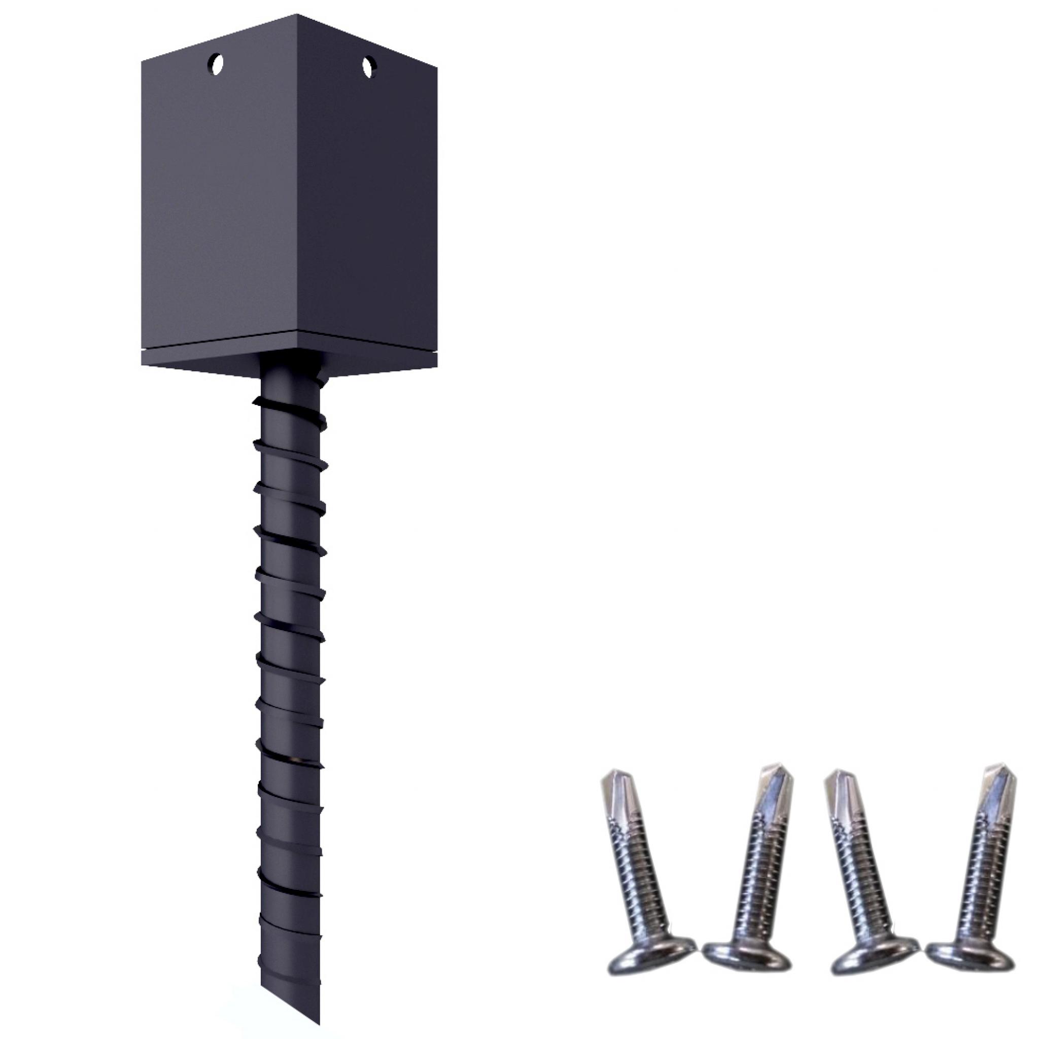 Stolpsko till staketstolpe 60x60mm | För ingjutning | Smedsbyn