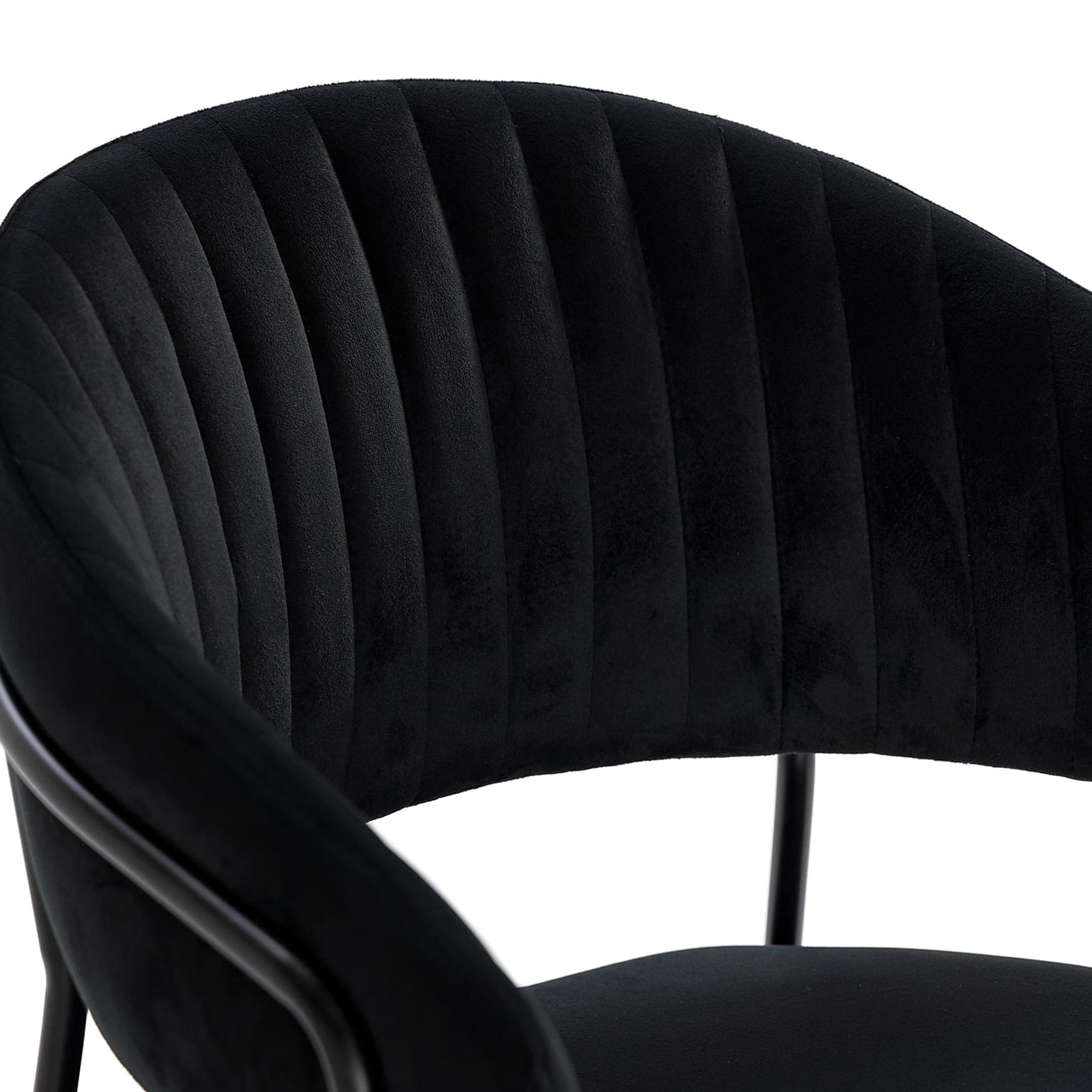 Karmstol i metall och sammet | 2-pack | Svart | Skeppsvik | Outl1