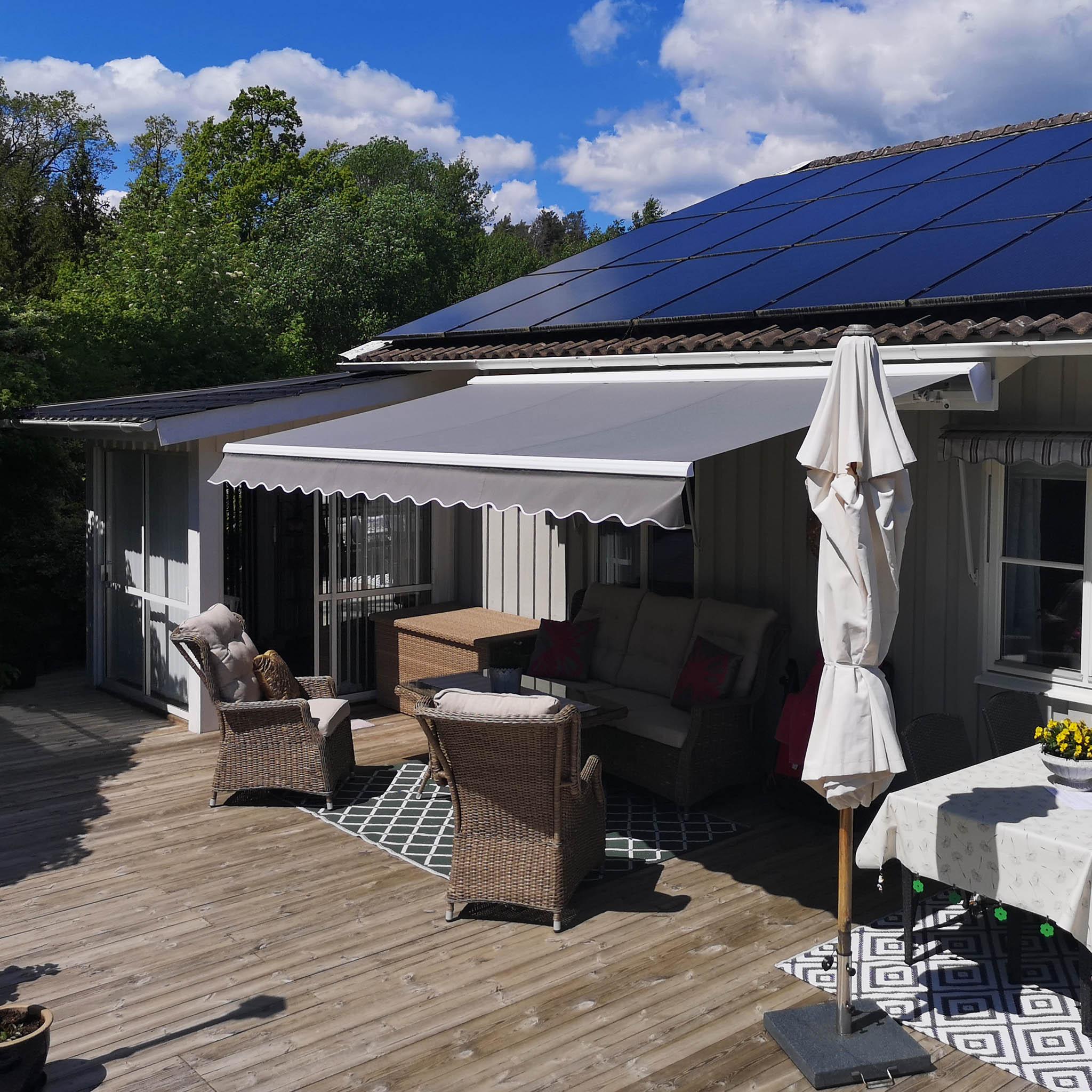 Terrassmarkis 4x3m | Elektrisk motor & fjärrkontroll | Metalcraft