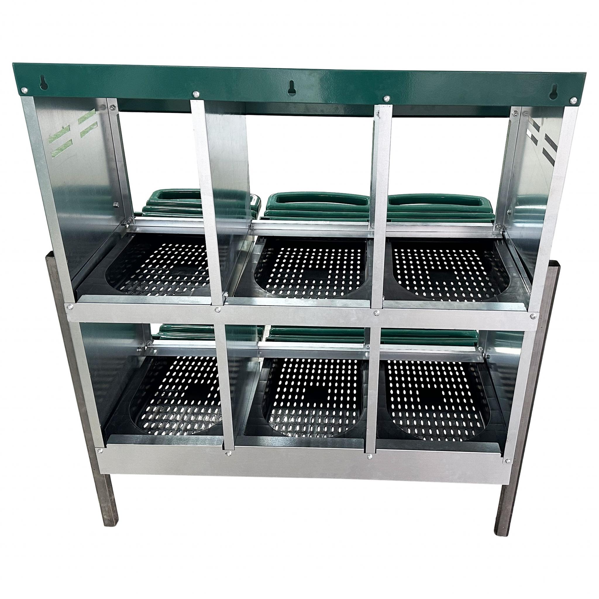 Värprede med 6 fack | Robust galvaniserat stål | Köp hos Outl1