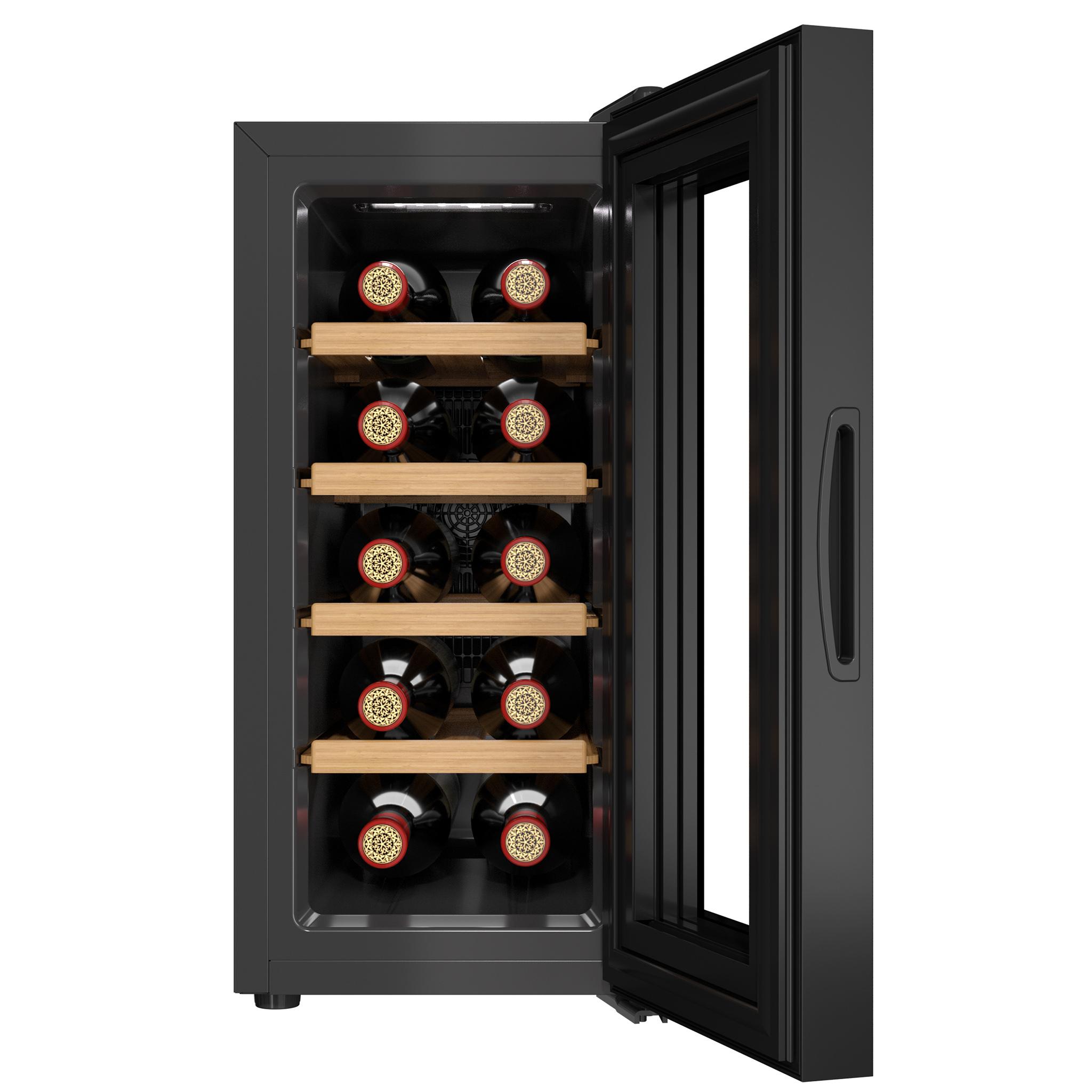 Vinkyl 10 flaskor | Extra tystgående | LED-belysning | 26,5cm smal