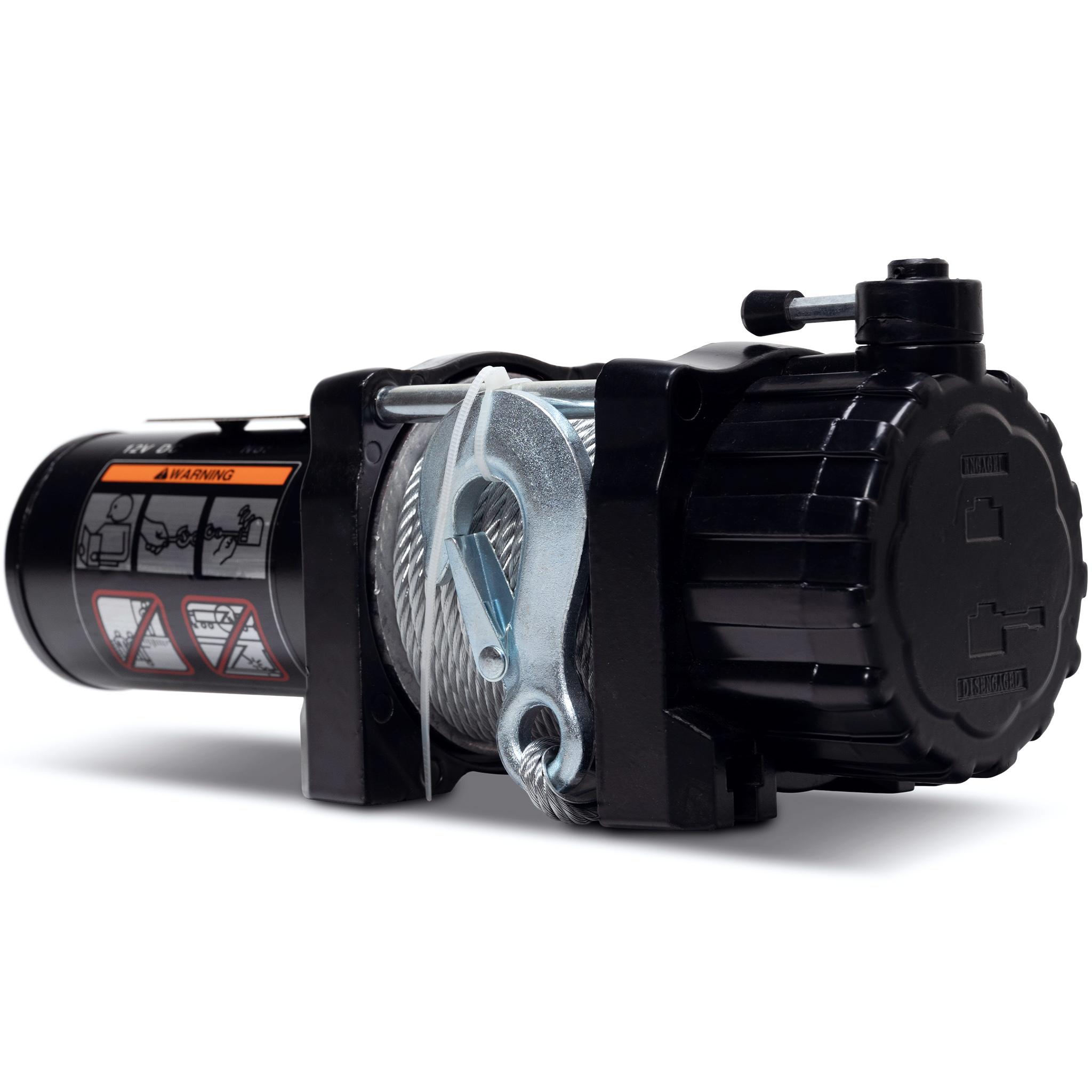 Elektrisk vinsch 12V för ATV, båttrailer, mm | Dragkapacitet 1818kg