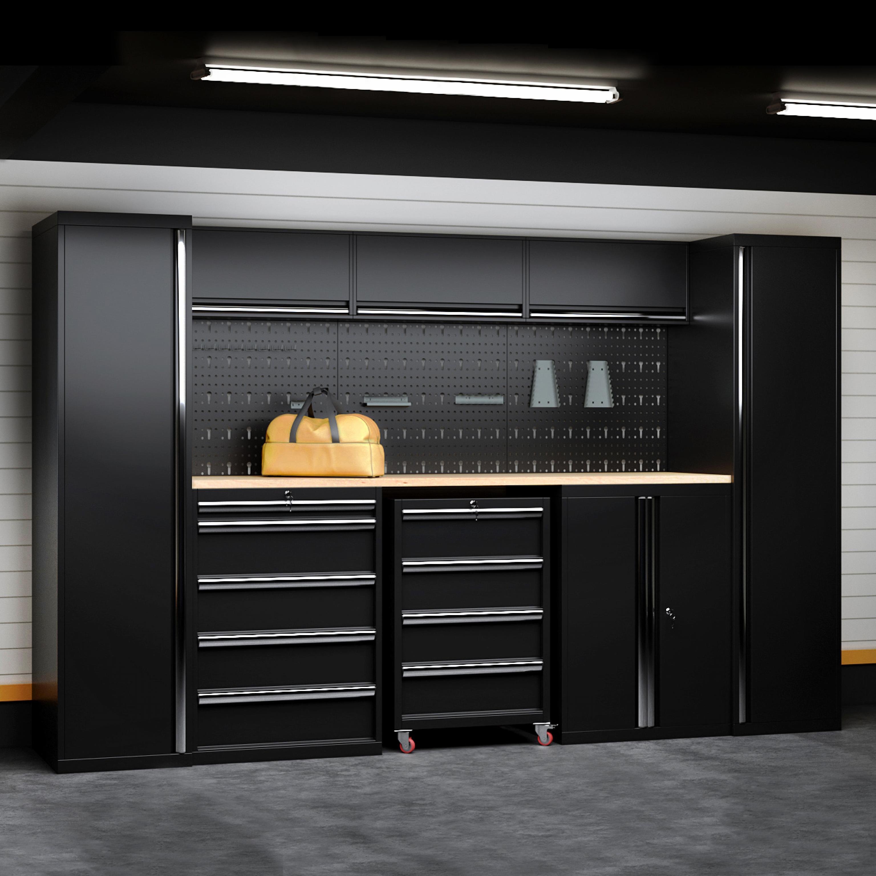 Komplett garageinredning | Svart | 40-70% lägre pris | Outl1