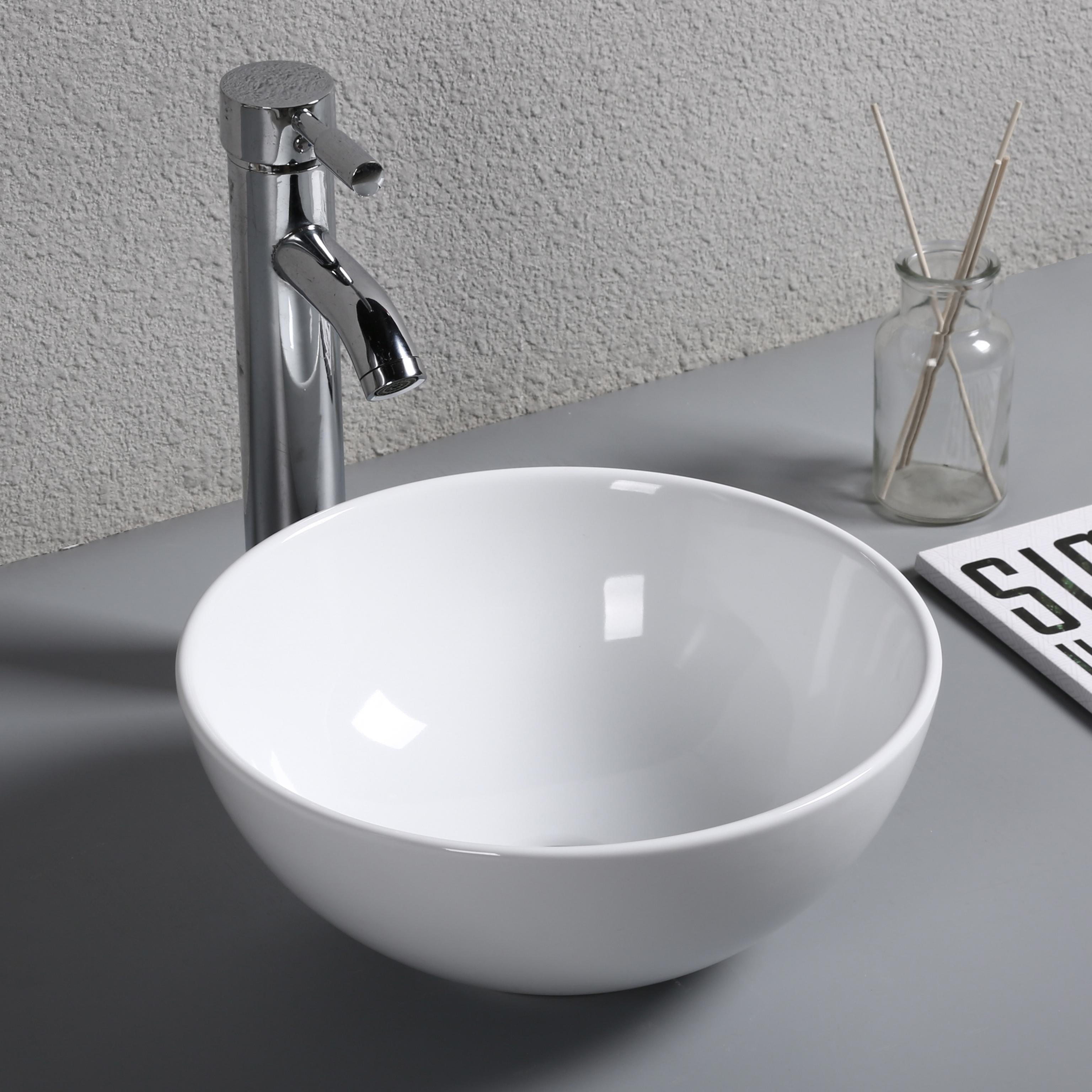 Runt tvättställ 31cm | Skålformad design i porslin | Outl1