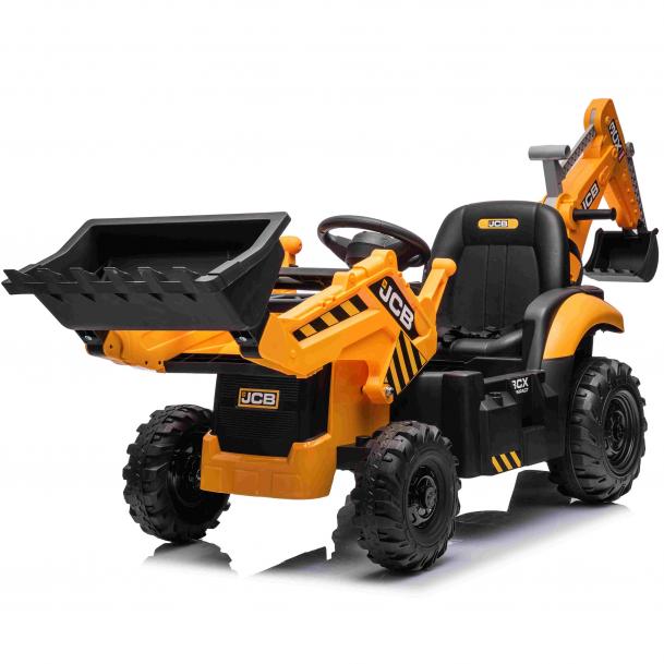 Elbil Traktor för barn med 2 grävskopor | JCB