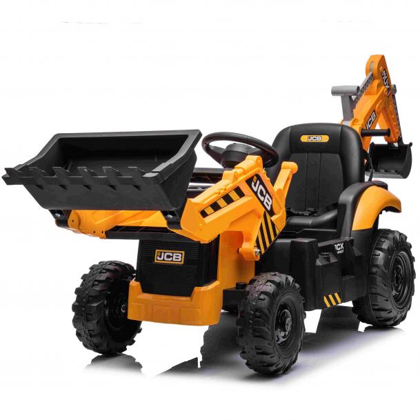 Elbil Traktor för barn med 2 grävskopor | JCB