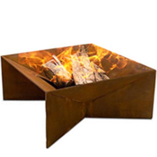 Eldstad i cortenstål | För utomhusmiljö | Kantig | Köp hos Outl1