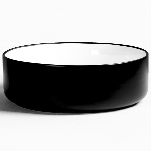 Runt handfat 36cm | Trendig svartvit design | Keramik/porslin | Outl1