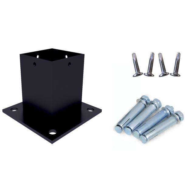 Stolpsko för smidesstaket 60x60mm - ovan mark