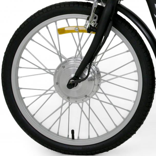 Framhjul med motor till trehjulig elcykel