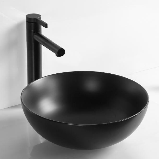 Skålformat handfat 40cm | Mattsvart yta | Lyxig design | Outl1