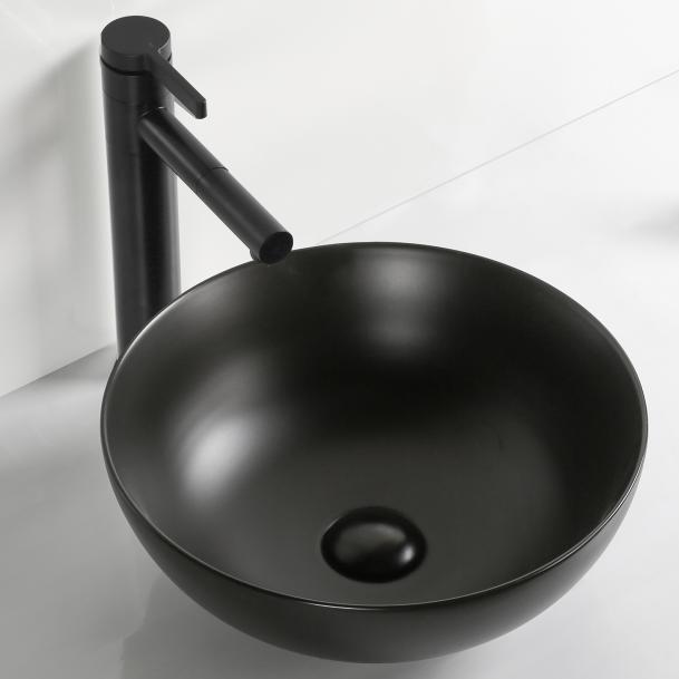 Skålformat handfat 40cm | Mattsvart yta | Lyxig design | Outl1