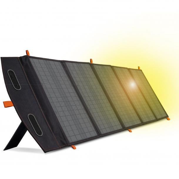 Portabel solpanel 100W | Vikbar | Ladda 3 enheter samtidigt | Outl1