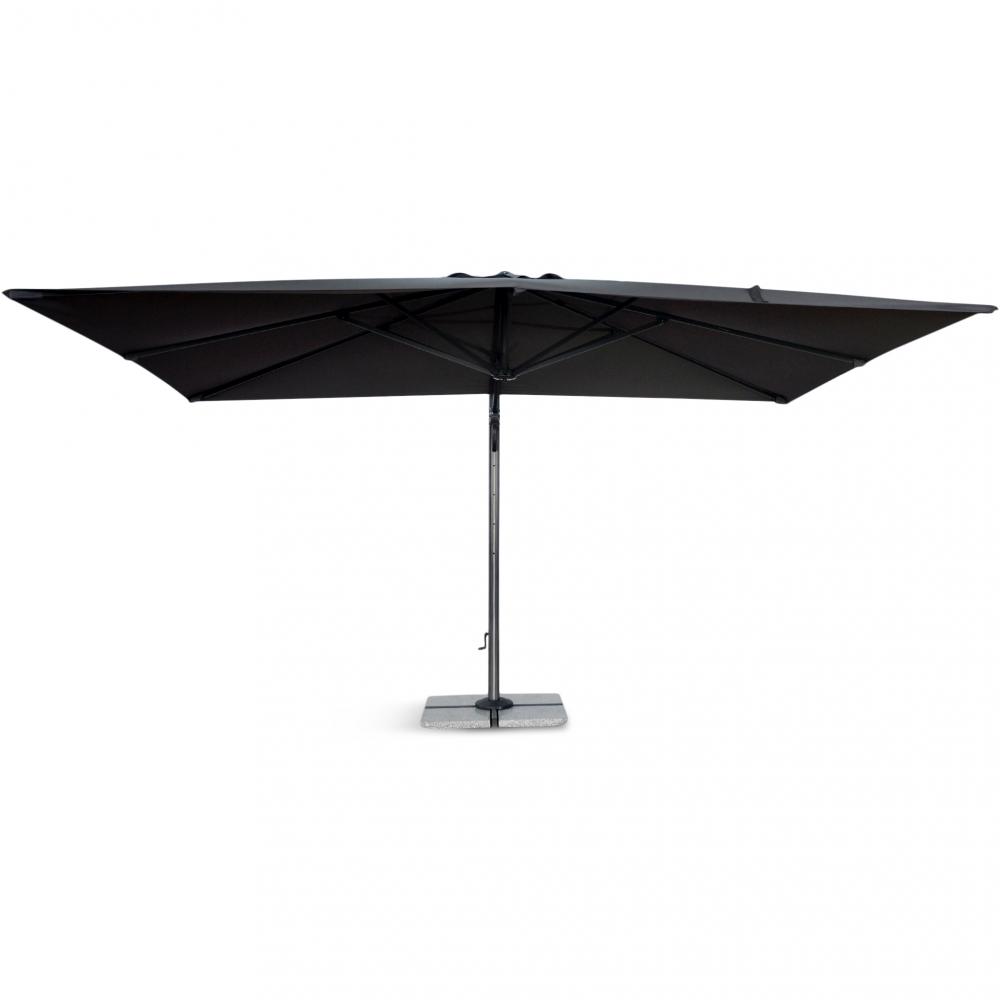 Rektangulärt premium-parasoll med marmorfot - 3x4m