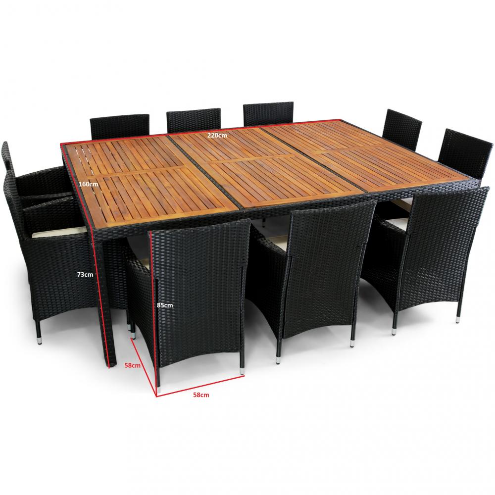 Utemöbler i konstrotting | Matgrupp med 10 stolar | Outl1