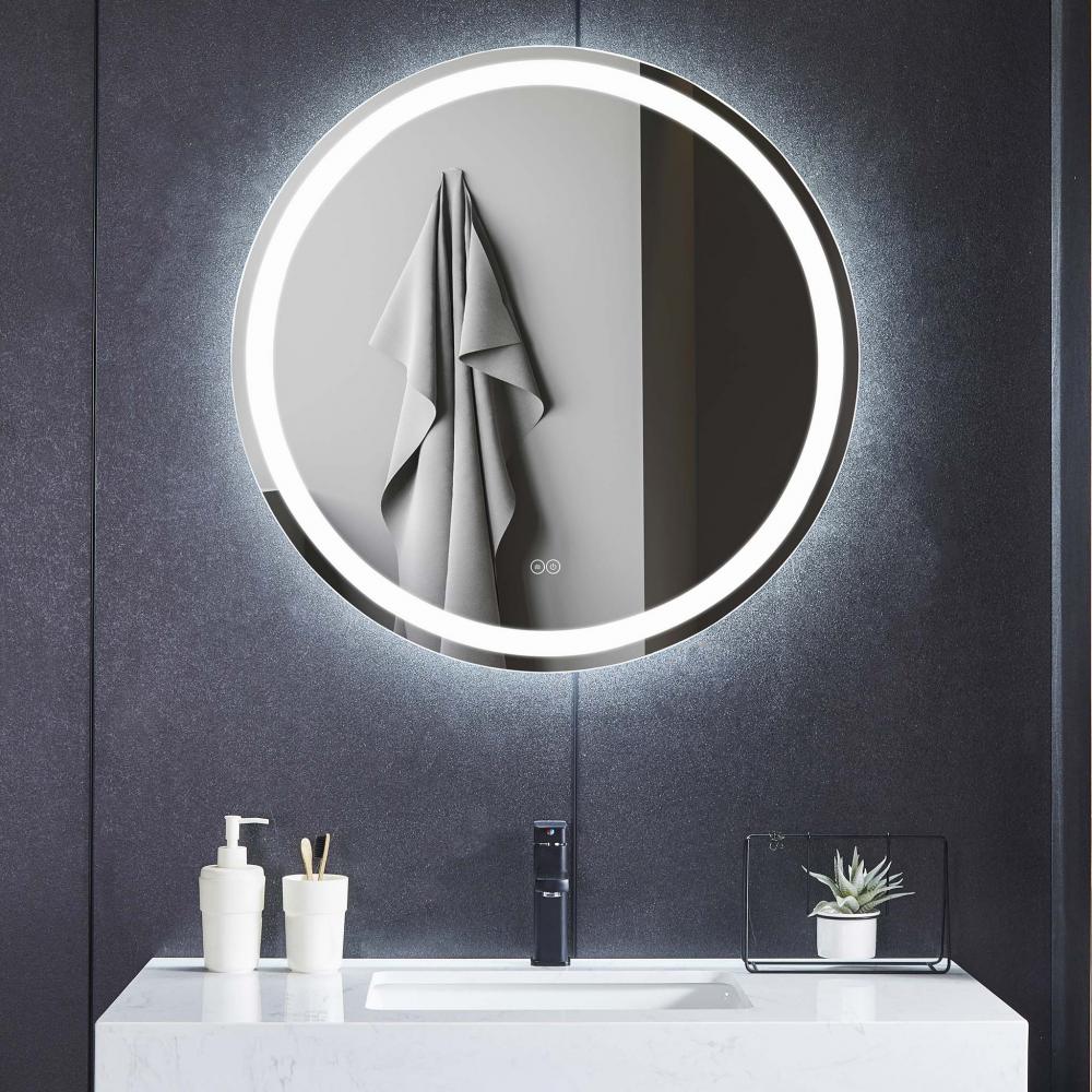 Rund spegel med LED-belysning och anti-fog - Köp till 40-70 % lägre ...