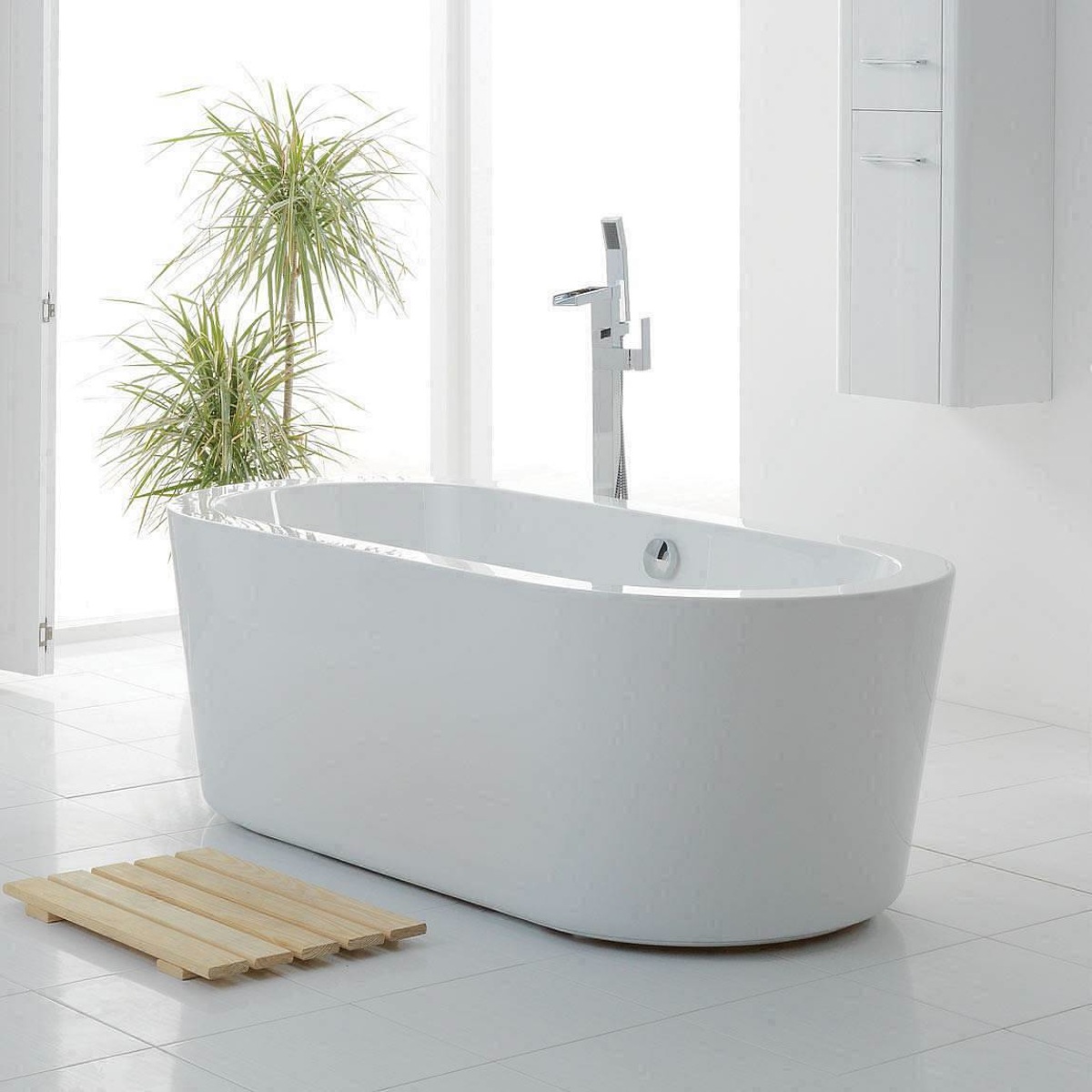 Fristående badkar 170cm | Lucite akryl | Lyxig design | A-08 | Outl1