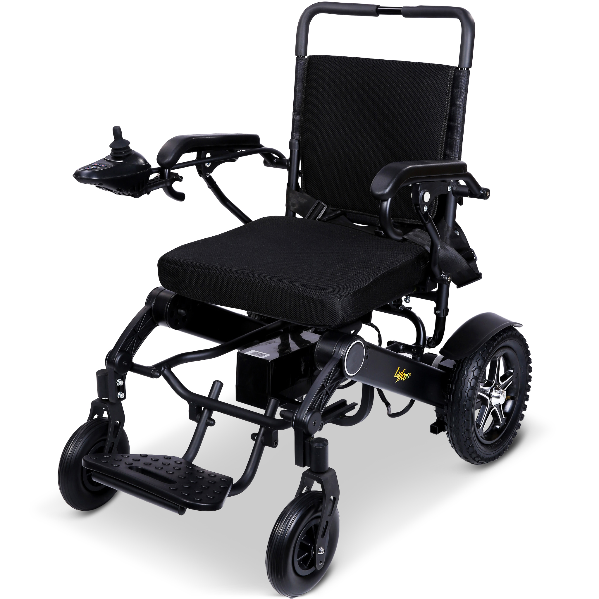 Hopfällbar elrullstol med joystick | Litiumbatteri | Köp hos Outl1