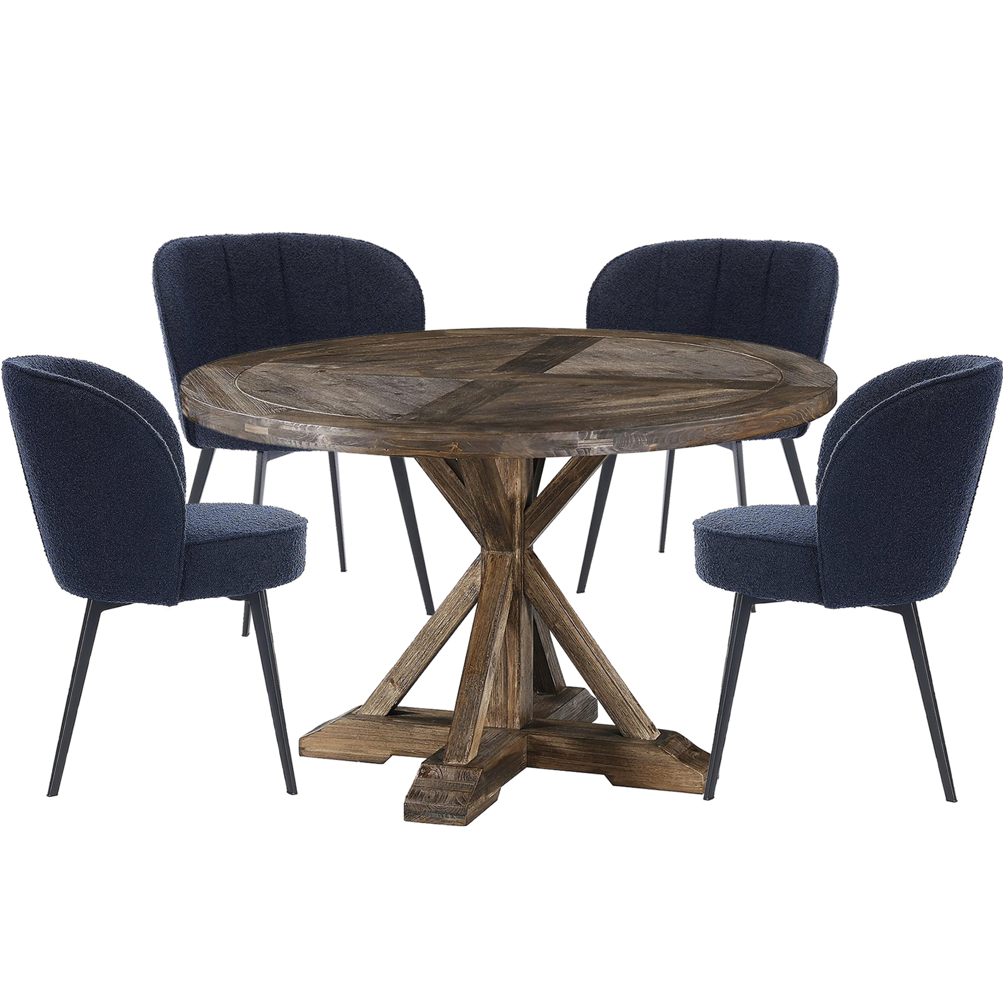 Matgrupp med 4 stolar | Massiv furu | Malingsbo